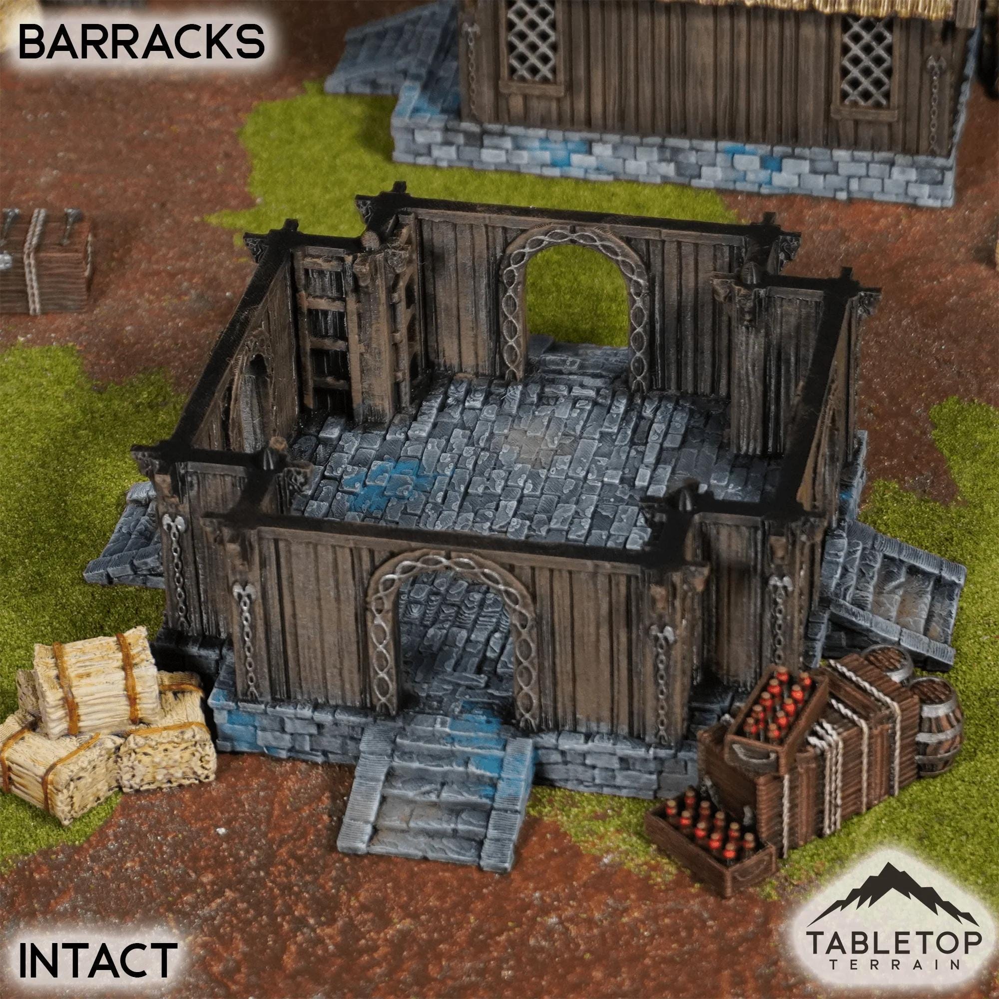 Barracks - Kingdom of Saxonia - Tabletop Terrain High Fantasy DND 25mm ...