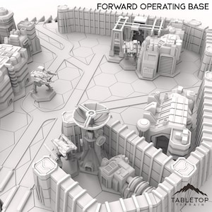 HEXTECH Forward Operating Base - 6mm - Thunderhead Studio 6mm Compatible With Small Scale Mech ...