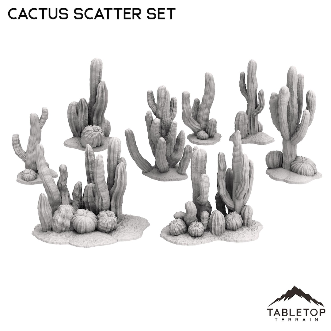 Cactus Scatter Set - Old Wild Western Rush - Wild West Terrain Wargaming RPG Exodus Western Rush ...