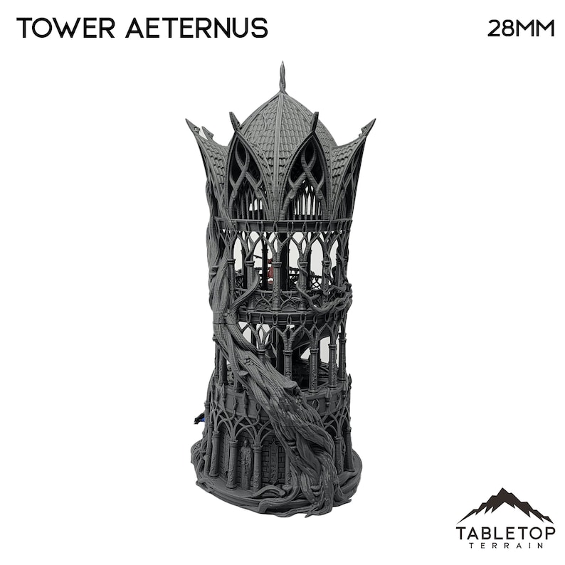 Tower Aeternus Elven Building Fantasy Terrain DND Aos - Etsy