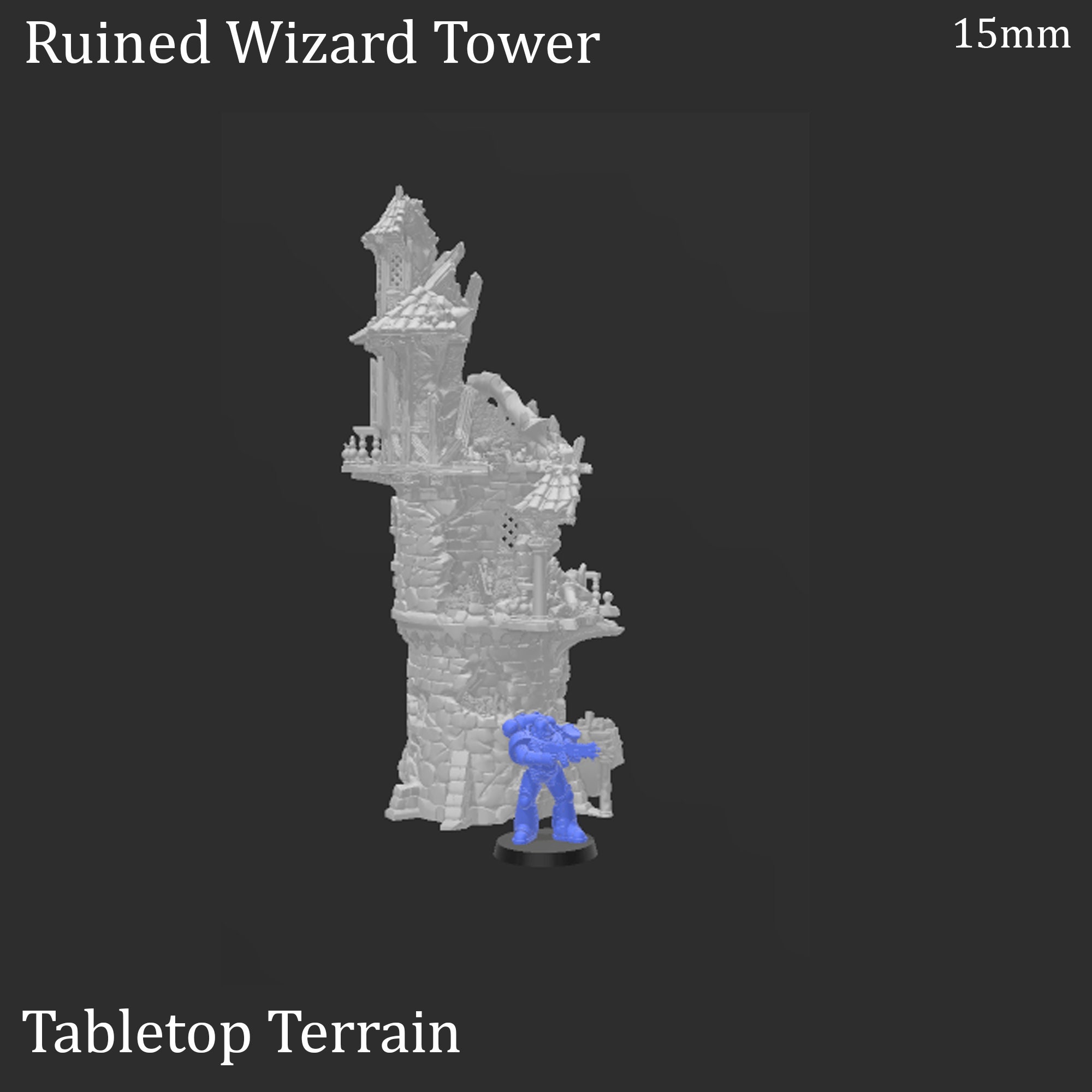 Ruined Wizard Tower Fantasy Ruins Winterdale Fantasy - Etsy