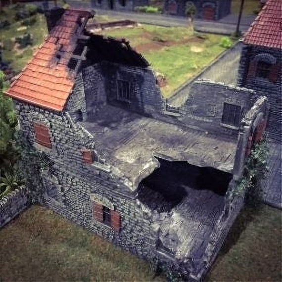 French Farmhouse Ruins WWII Building - Etsy