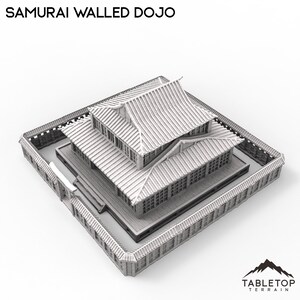 Walled Samurai Dojo - Test of Honor Bushido Tabletop Terrain 28mm 32mm ...