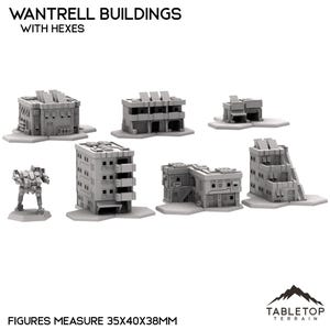 Mecha City Wantrell Buildings - 6mm 8mm Mech Wargames Tabletop Terrain ...