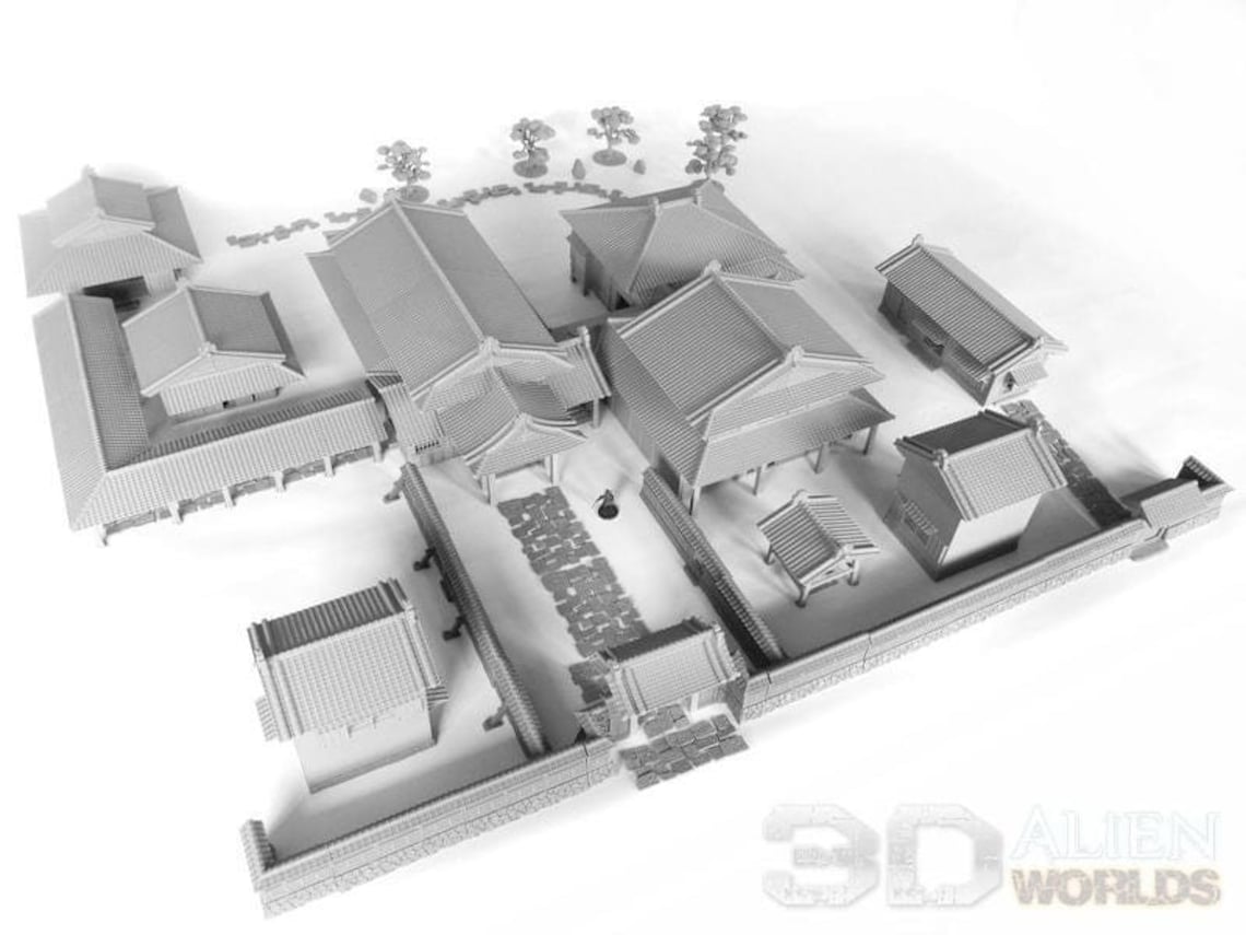 Samurai Lord's House - Test of Honor Bushido Tabletop Terrain 28mm 32mm ...
