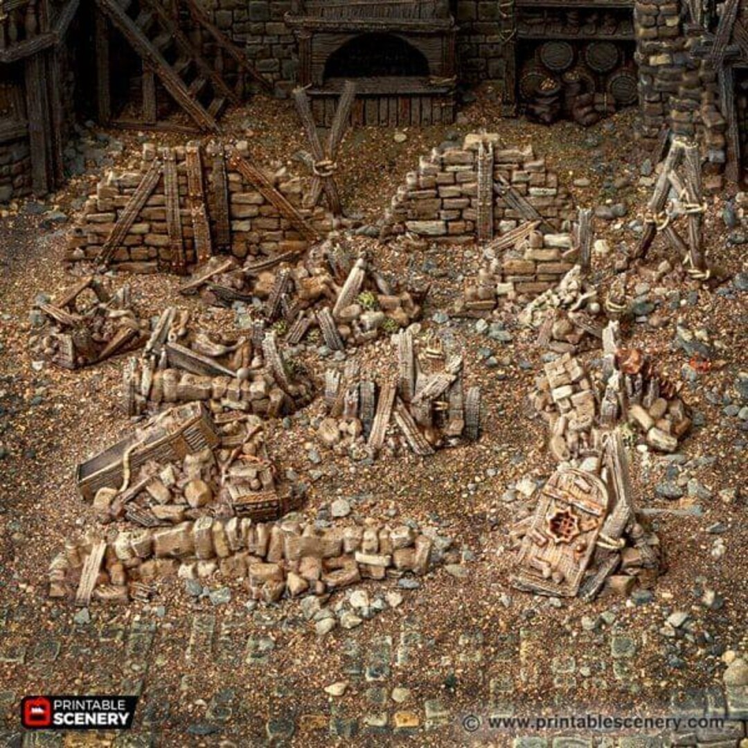 Rubble and Scatter - Tabletop Terrain Fantasy DND Miniature Roleplaying ...