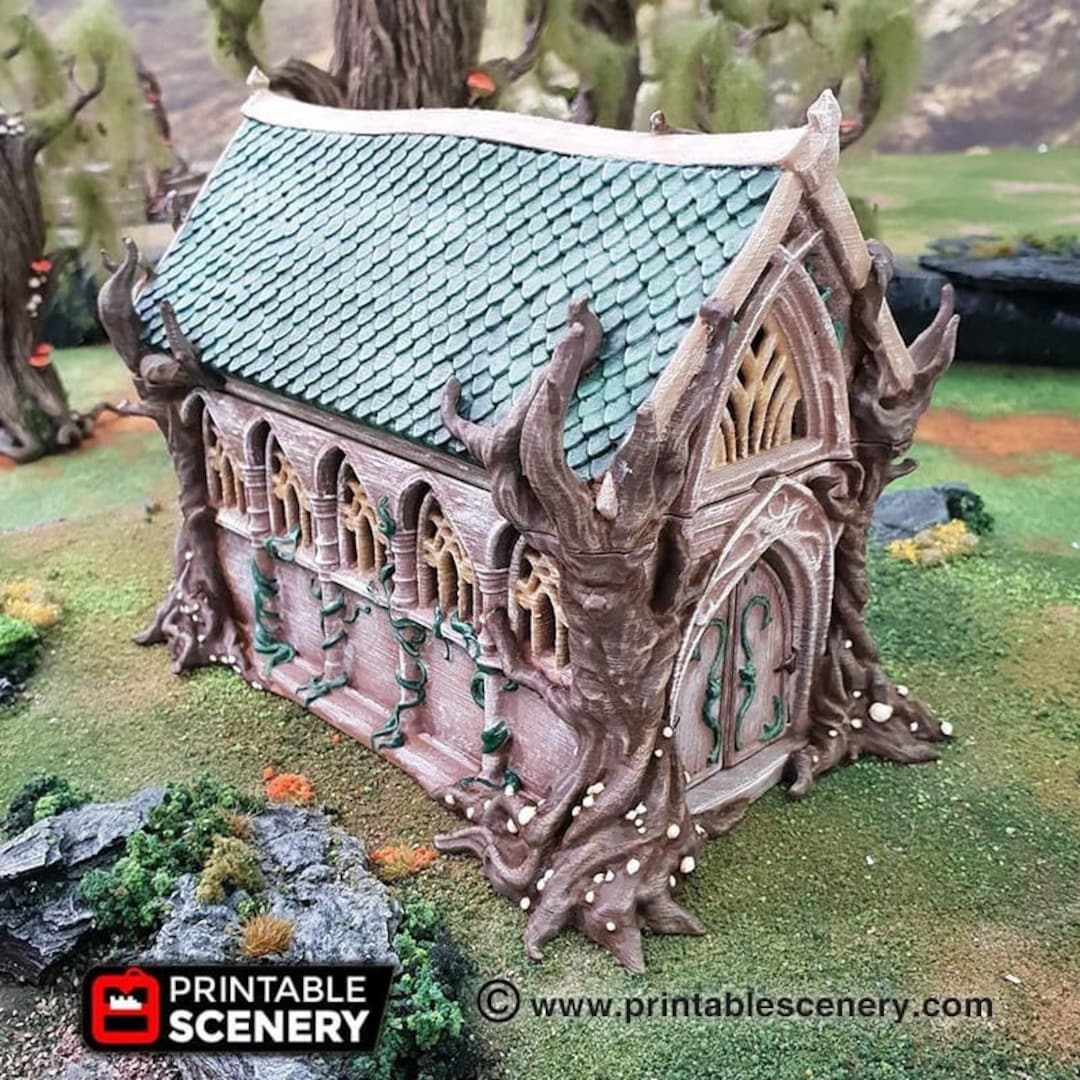 Living Hall - Elven Building - Fantasy Terrain DND Aos Conquest ...