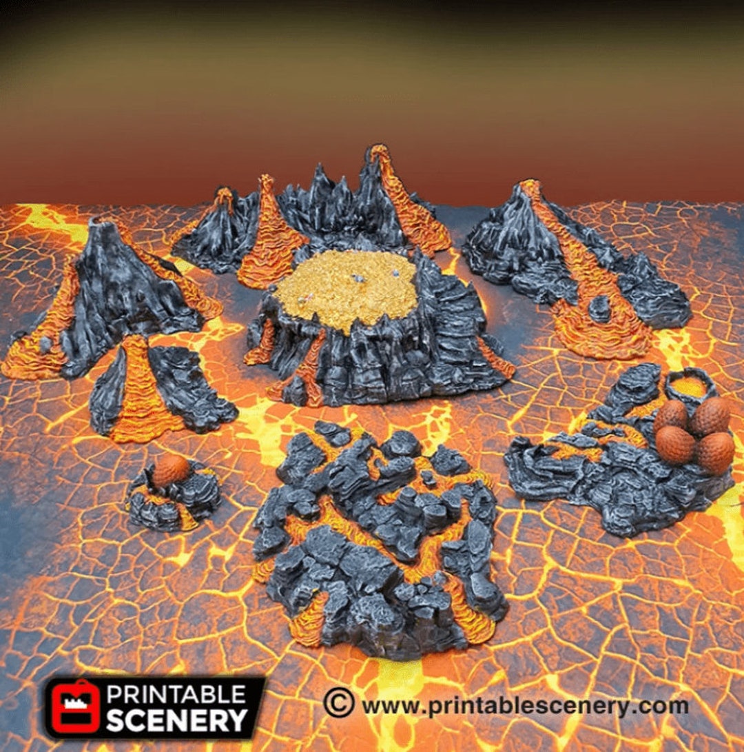 Dragon's Lair - Fantasy Terrain DND Aos Conquest Printable Scenery ...
