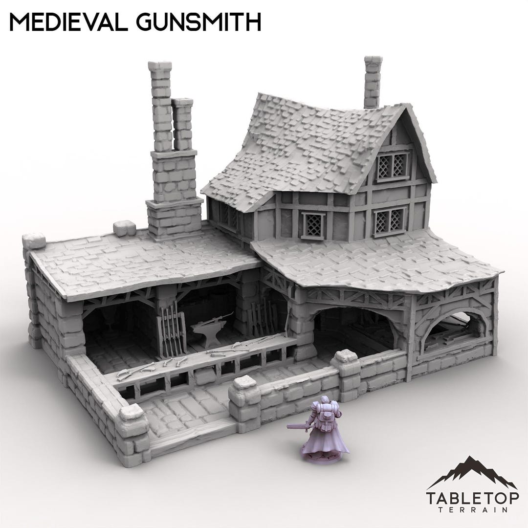 Medieval Gunsmith - Tabletop Terrain Fantasy DND Miniature Roleplaying ...