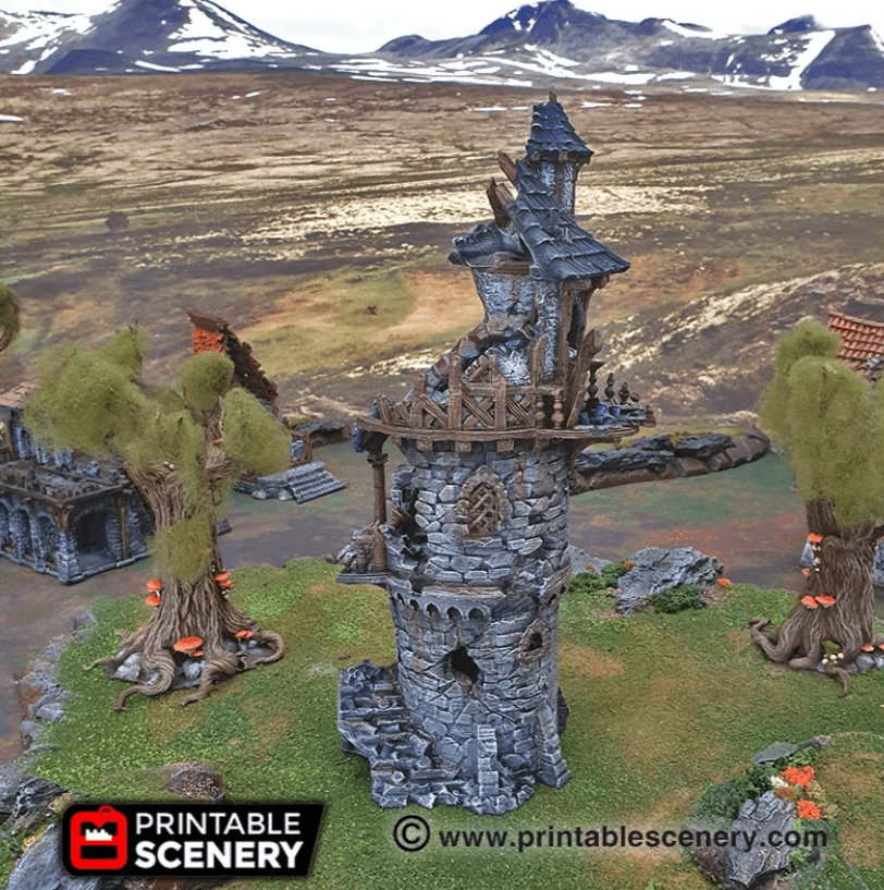 Ruined Wizard Tower - Fantasy Ruins - Winterdale Fantasy Terrain DND ...