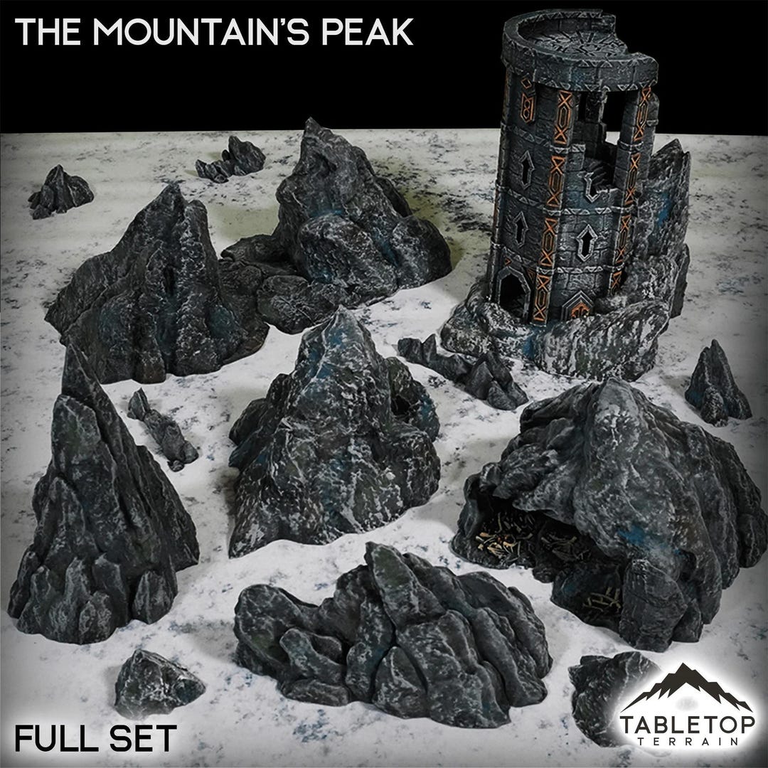 The Mountain's Peak - Tabletop Terrain High Fantasy DND 25mm 28mm ...