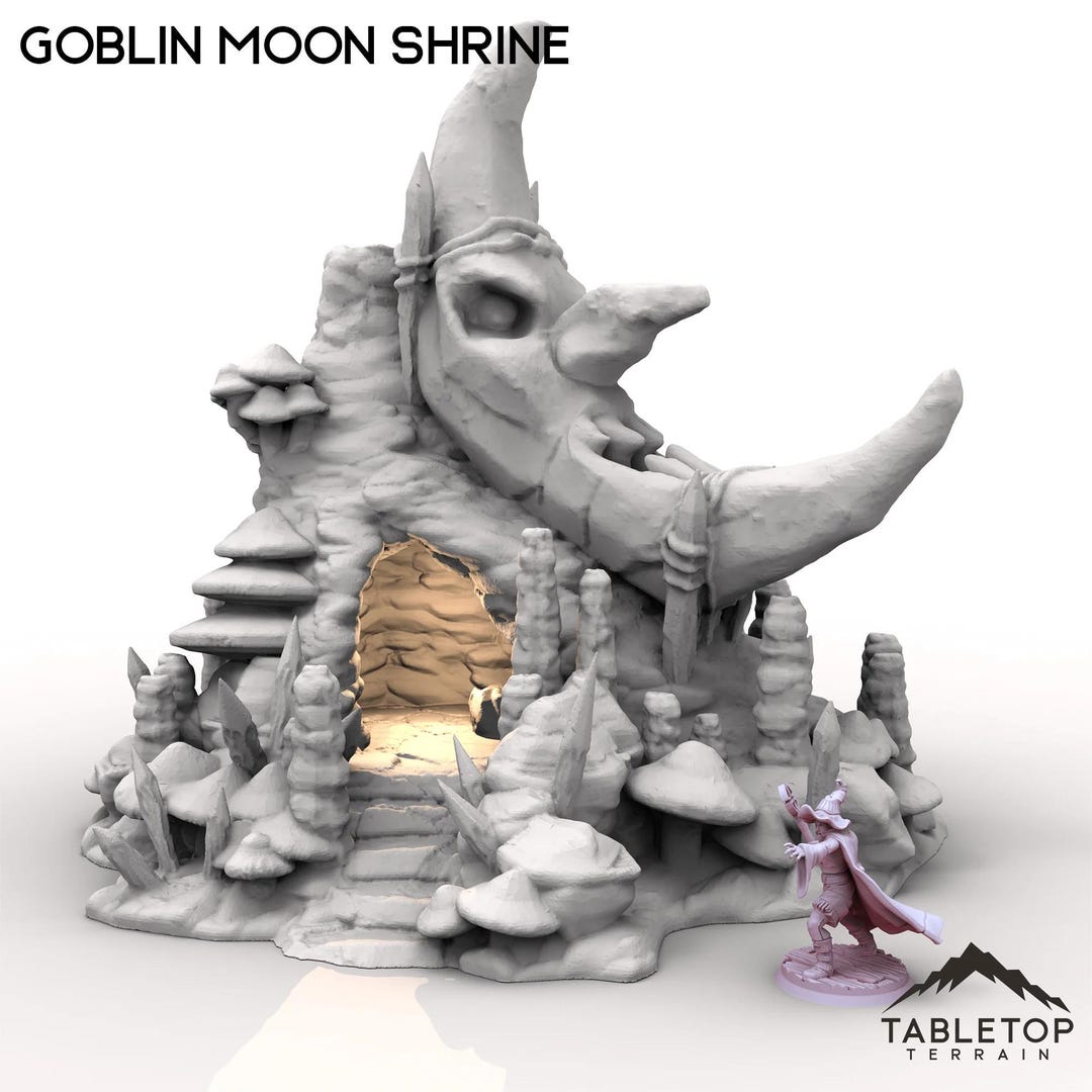 Goblin Moon Shrine - Tabletop Terrain Fantasy DND Miniature Roleplaying ...