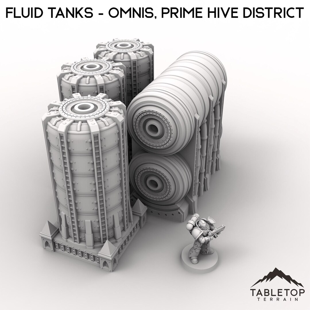 Fluid Tanks - Omnis, Prime Hive District - Tabletop Terrain Grimdark ...