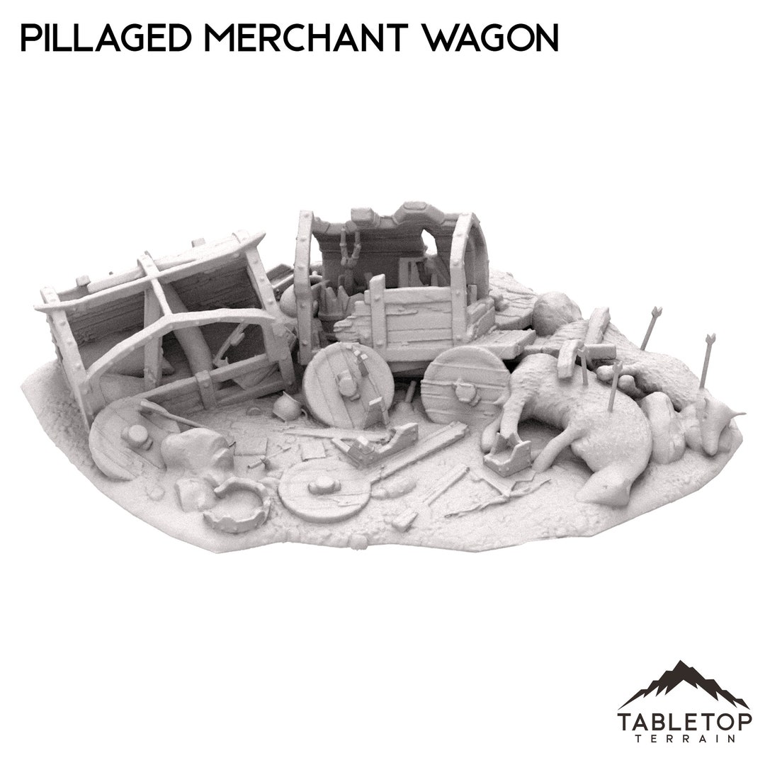 Pillaged Merchant Wagon - DND Aos Pathfinder Conquest Miniatureland ...