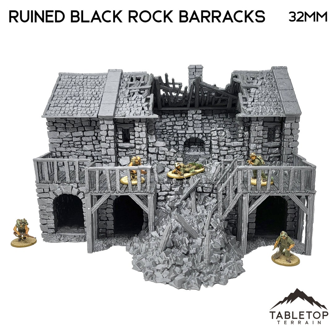 Ruined Black Rock Barracks - Country & King - Fantasy Historical Ruins ...