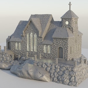 Medieval Mountain Church - DND Aos Pathfinder Conquest Miniatureland ...