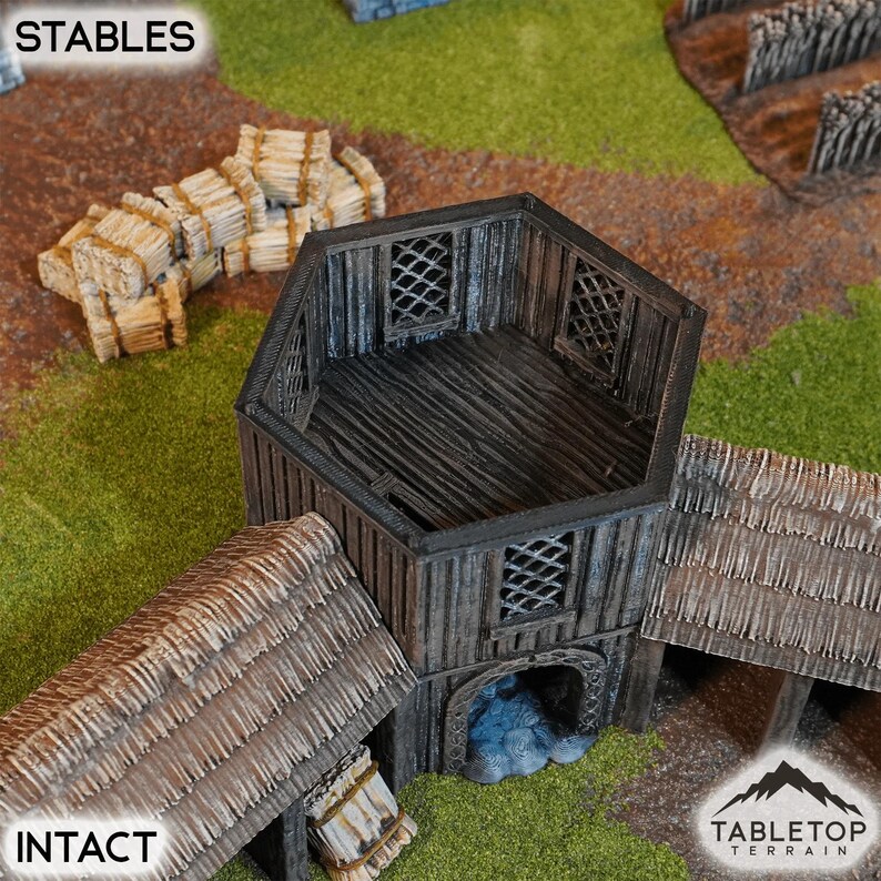 Stables - Kingdom of Saxonia - Tabletop Terrain High Fantasy DND 25mm ...