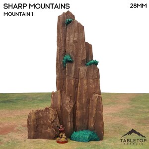 Sharp Mountains - Tabletop Terrain Fantasy DND Miniature Roleplaying ...