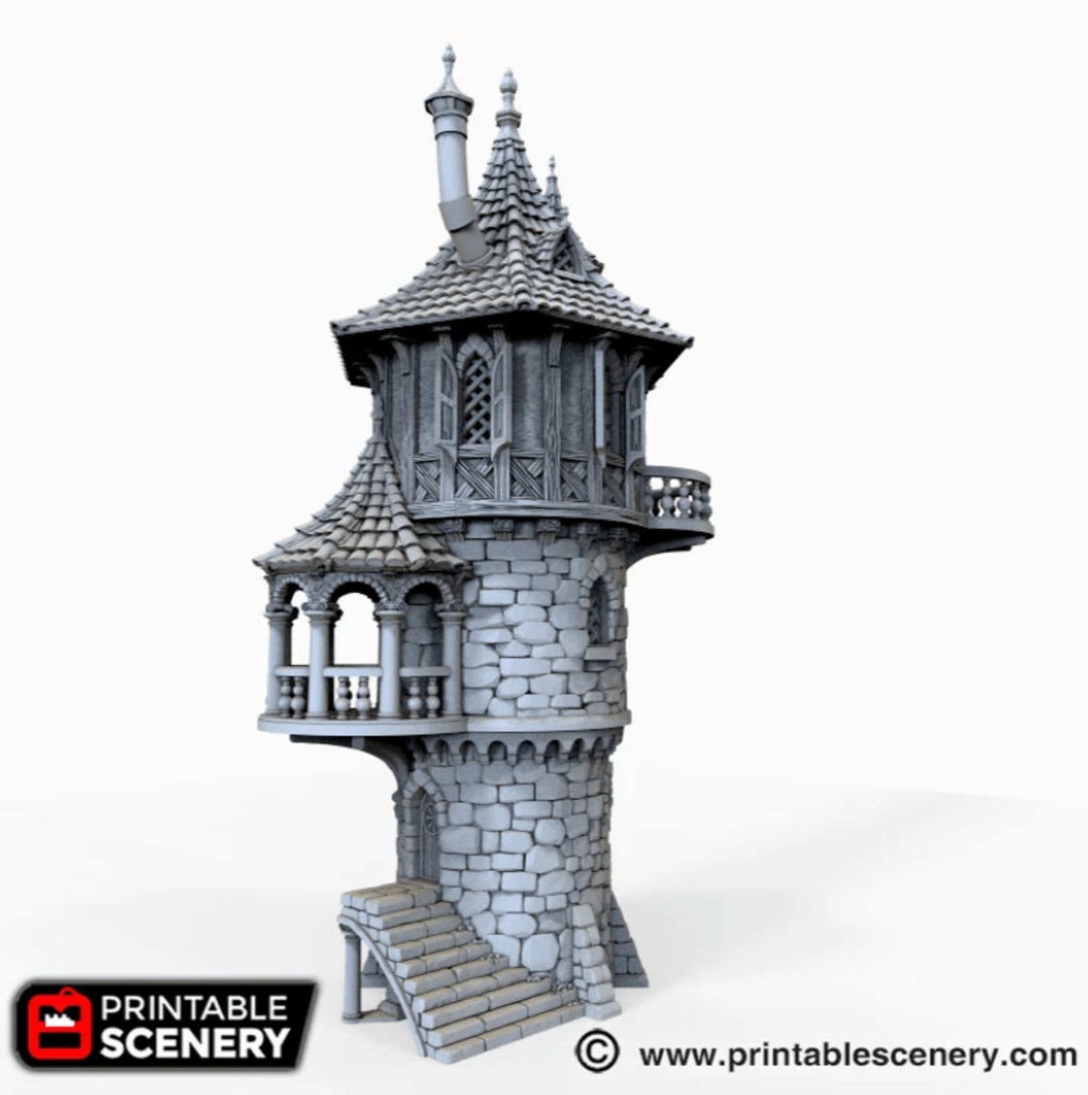 Wizard Tower Fantasy Tower Winterdale Fantasy Terrain DND - Etsy