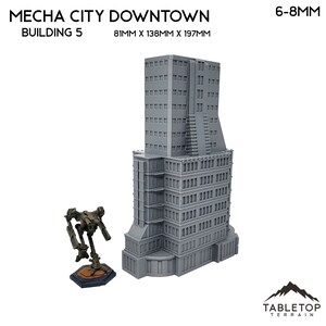 Mecha City Downtown Buildings Bundle 1 6mm 8mm Mech Wargames Tabletop ...