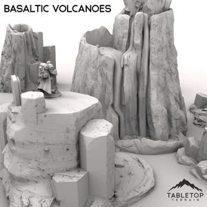 Basaltic Volcanoes Tabletop Terrain Fantasy DND Miniature Roleplaying ...