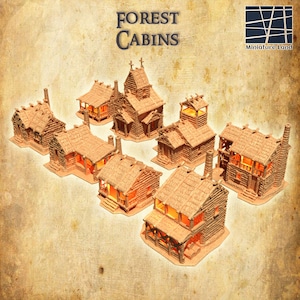 Forest Cabins / Log Cabins - DND Aos Pathfinder Conquest Miniatureland ...