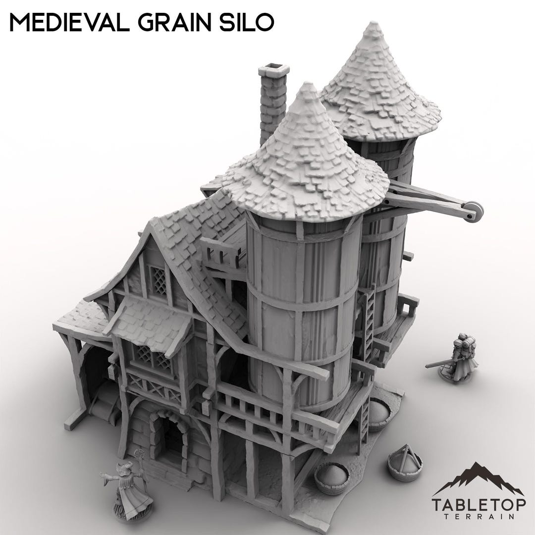 Medieval Grain Silo - Tabletop Terrain Fantasy DND Miniature Roleplaying Wargame 28mm 32mm - Etsy