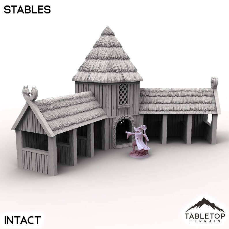 Stables - Kingdom of Saxonia - Tabletop Terrain High Fantasy DND 25mm ...