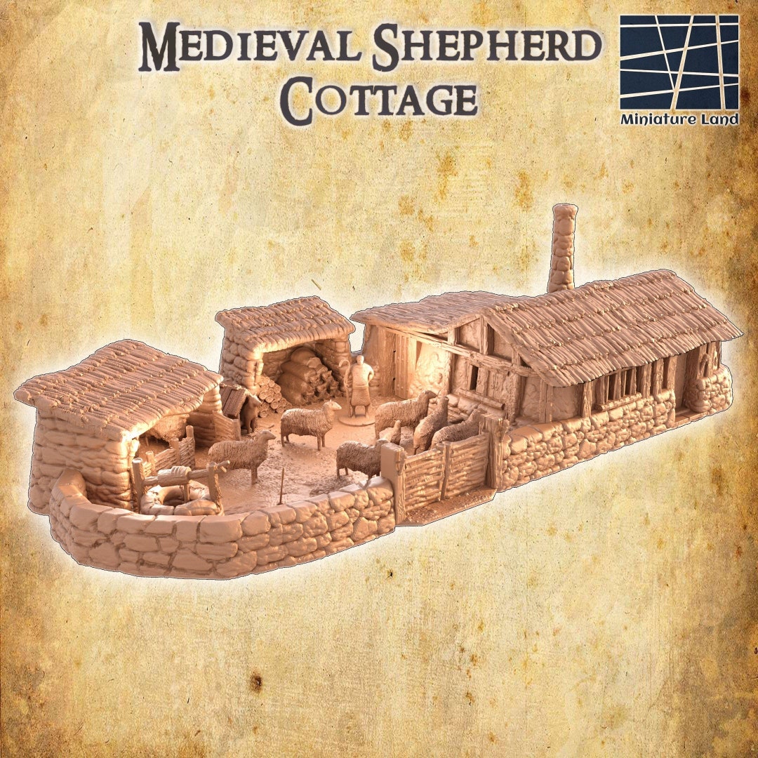 Medieval Shepherd Cottage DND Aos Pathfinder Conquest Miniatureland ...