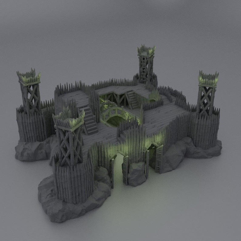 Fortified River Camp - DND Aos Pathfinder Conquest Miniatureland ...