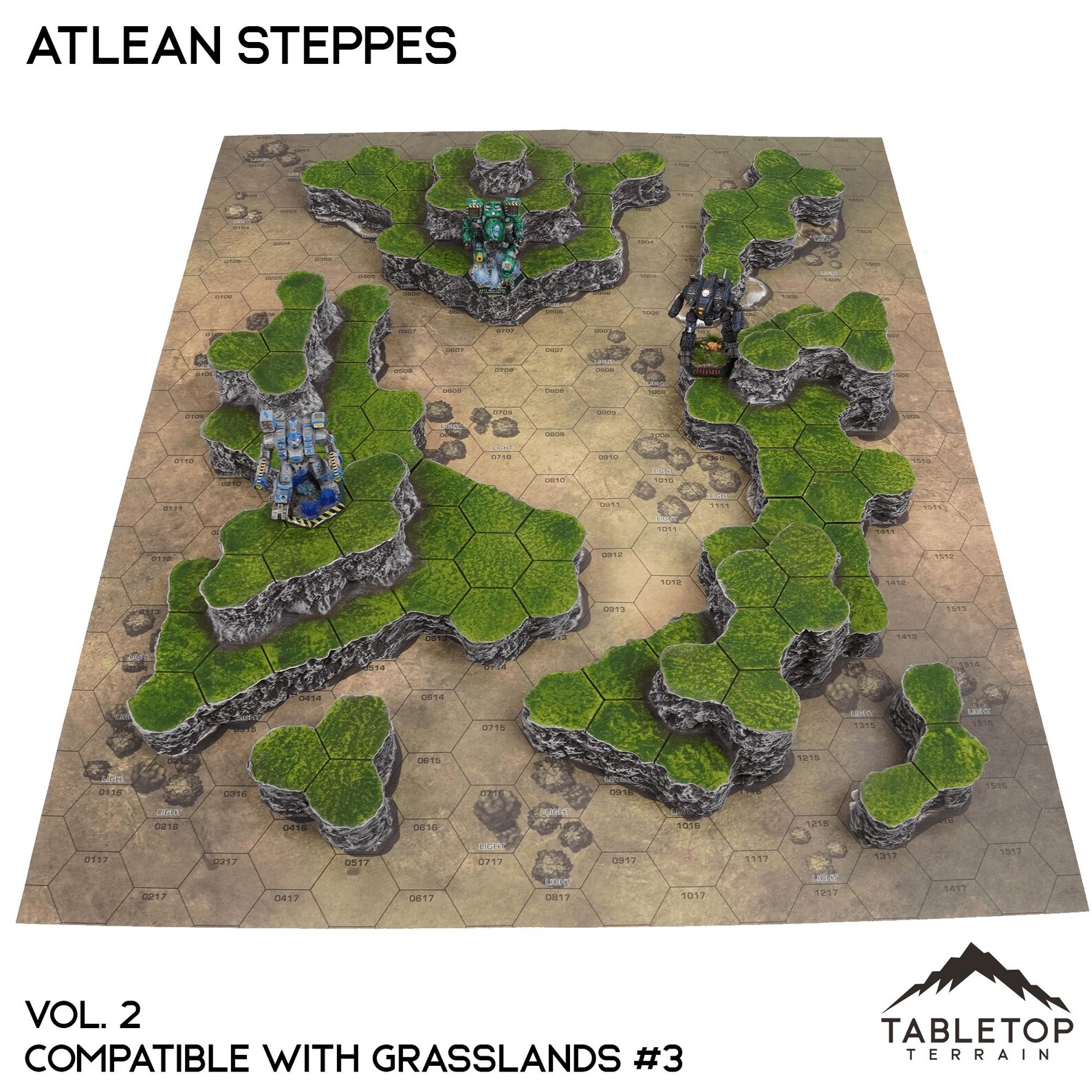 HEXTECH Atlean Steppes Map Hill Sets - 6mm - Thunderhead Studio 6mm ...