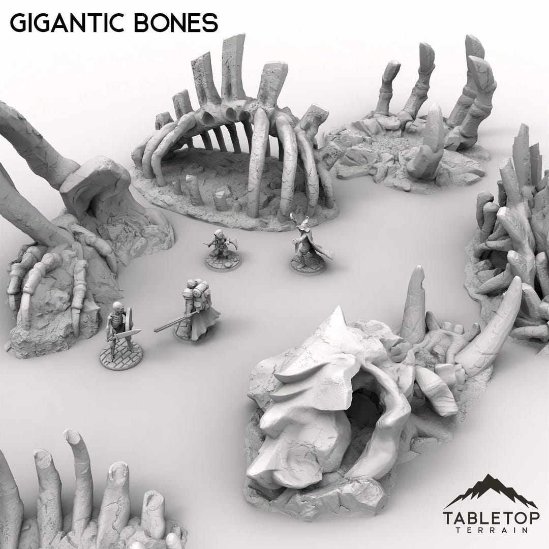 Gigantic Bones - Tabletop Terrain Fantasy DND Miniature Roleplaying ...