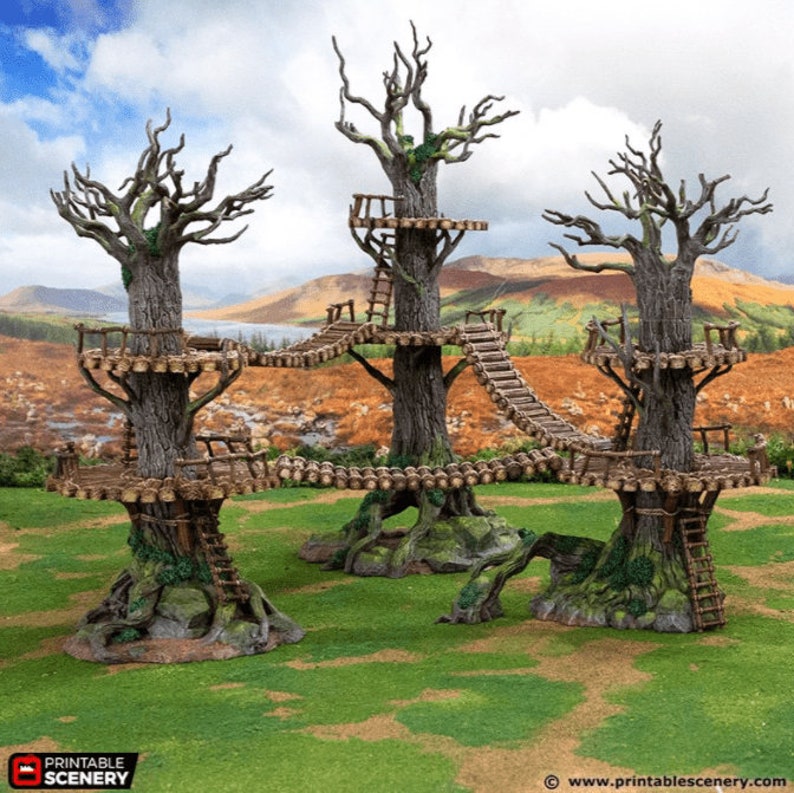 The Forest Forts Rise of the Halflings Fantasy Building - Etsy