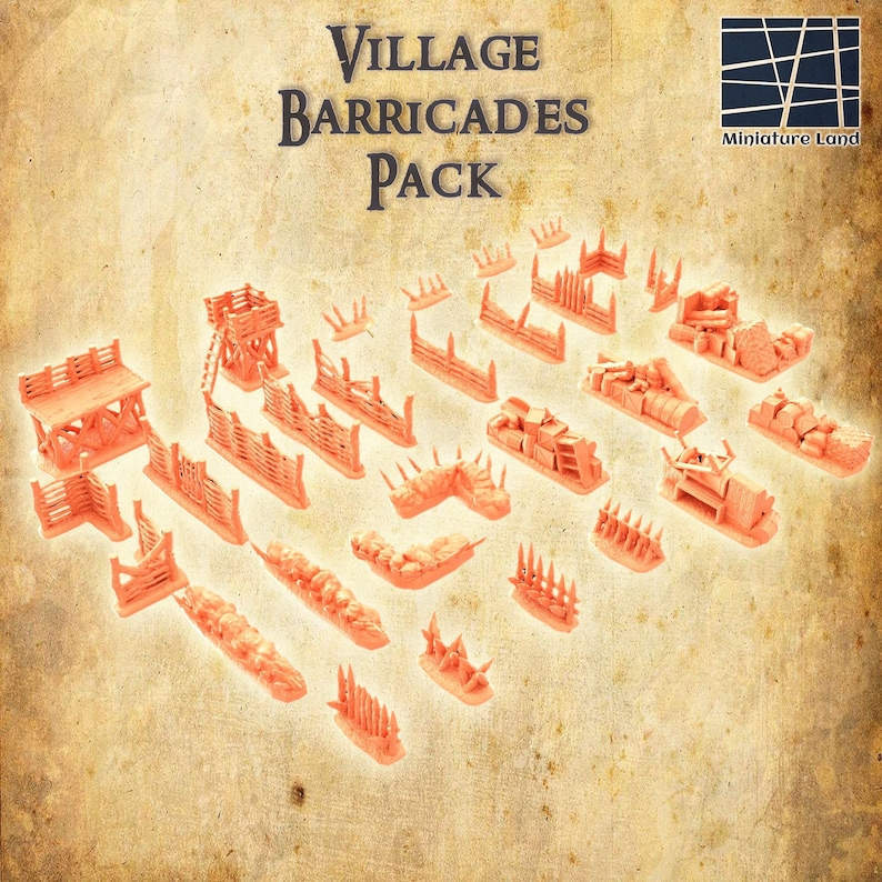Village Barricades - DND Aos Pathfinder Conquest Miniatureland Tabletop ...