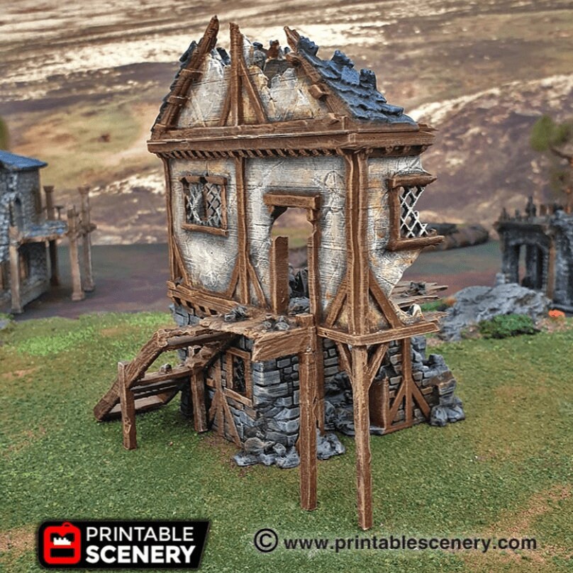 Ruined Townhouse - Fantasy Ruins - Winterdale Fantasy Terrain DND Aos ...