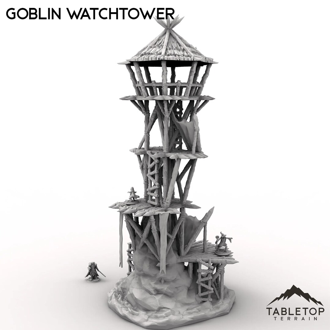 Goblin Watchtower - Tabletop Terrain Fantasy DND Miniature Roleplaying ...