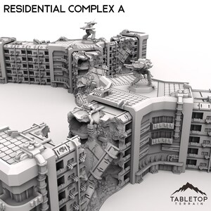 Modular Residential Complex A 6mm Thunderhead Studio 6mm Compatible With Small Scale Mech ...