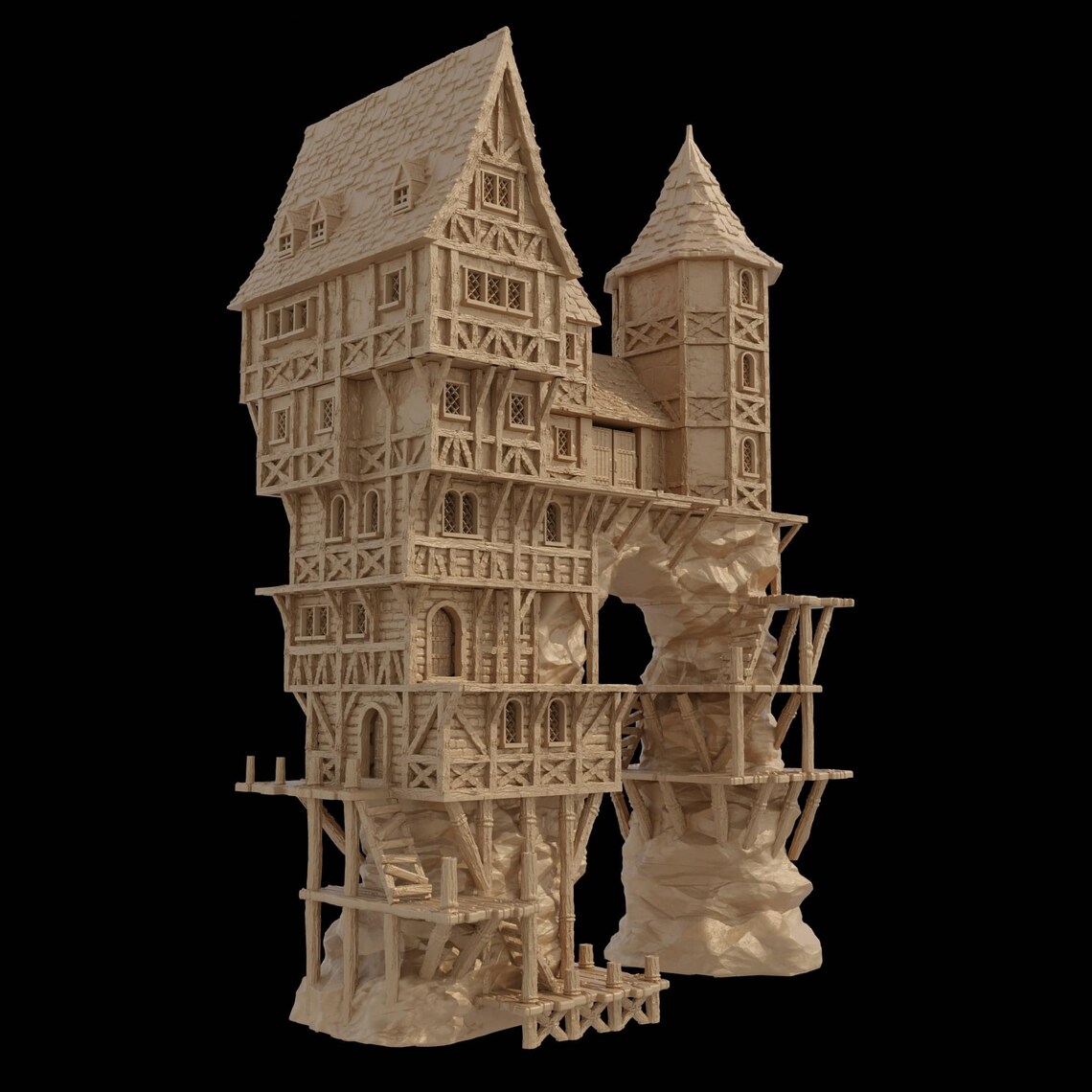 Seaside Cliff Manor - DND Aos Pathfinder Conquest Miniatureland ...
