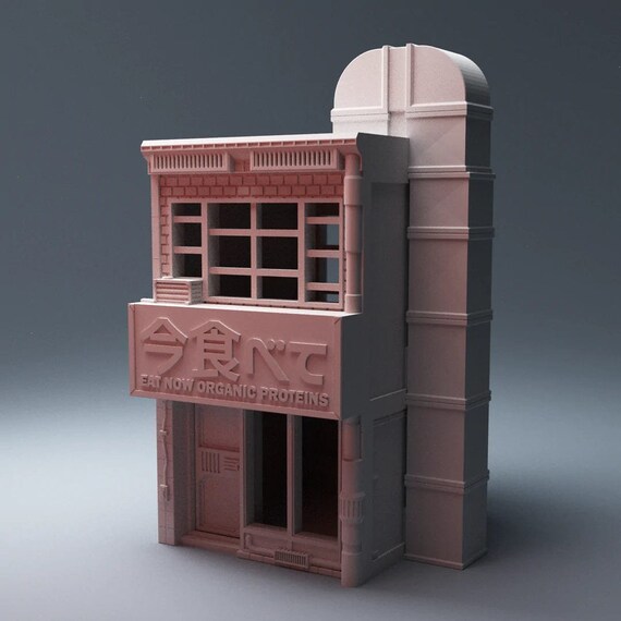 Cyberpunk Small Restaurant Cyberpunk Building Stargrave - Etsy