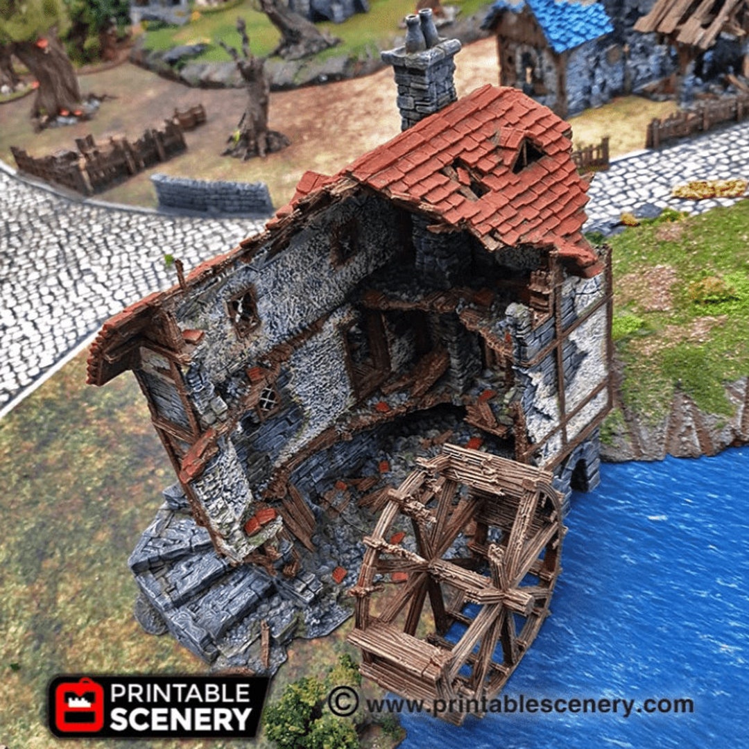 Ruined Water Mill - Fantasy Ruins - Winterdale Fantasy Terrain DND Aos ...