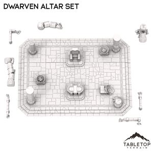Dwarven Modular Altar Set - Tabletop Terrain Fantasy DND Miniature ...