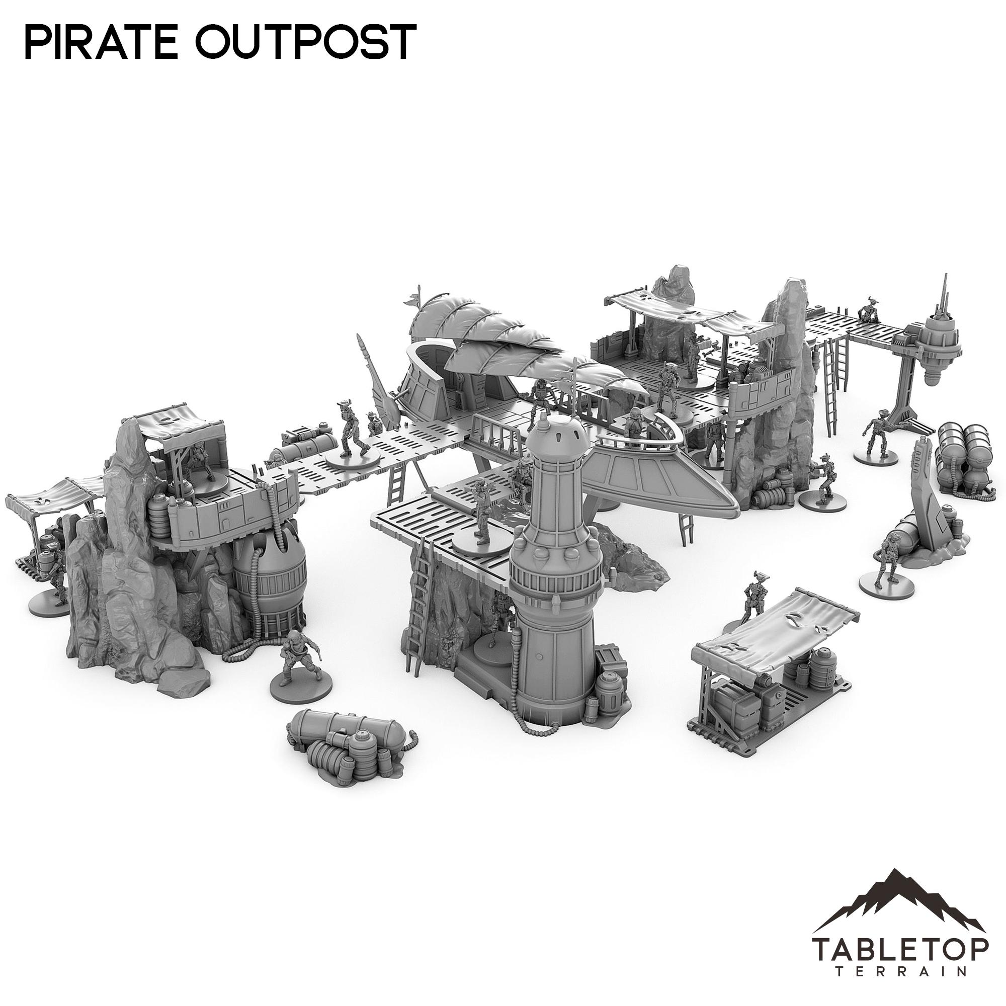 Pirate Outpost - Tabletop Terrain Outer Rim Compatible With Star Wars ...
