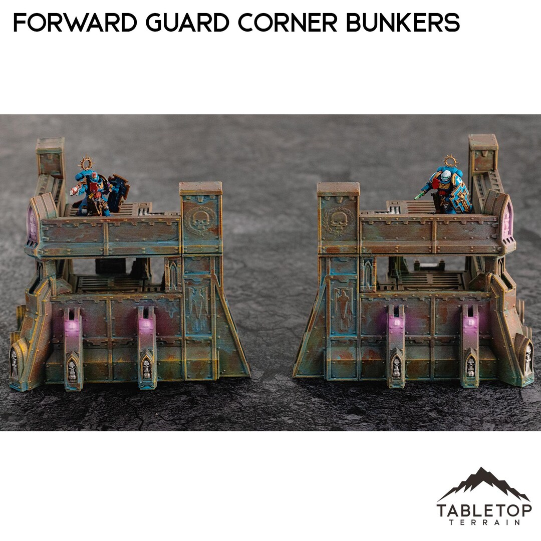 Forward Guard Corner Bunker Pair - Tabletop Terrain Grimdark Gothic ...
