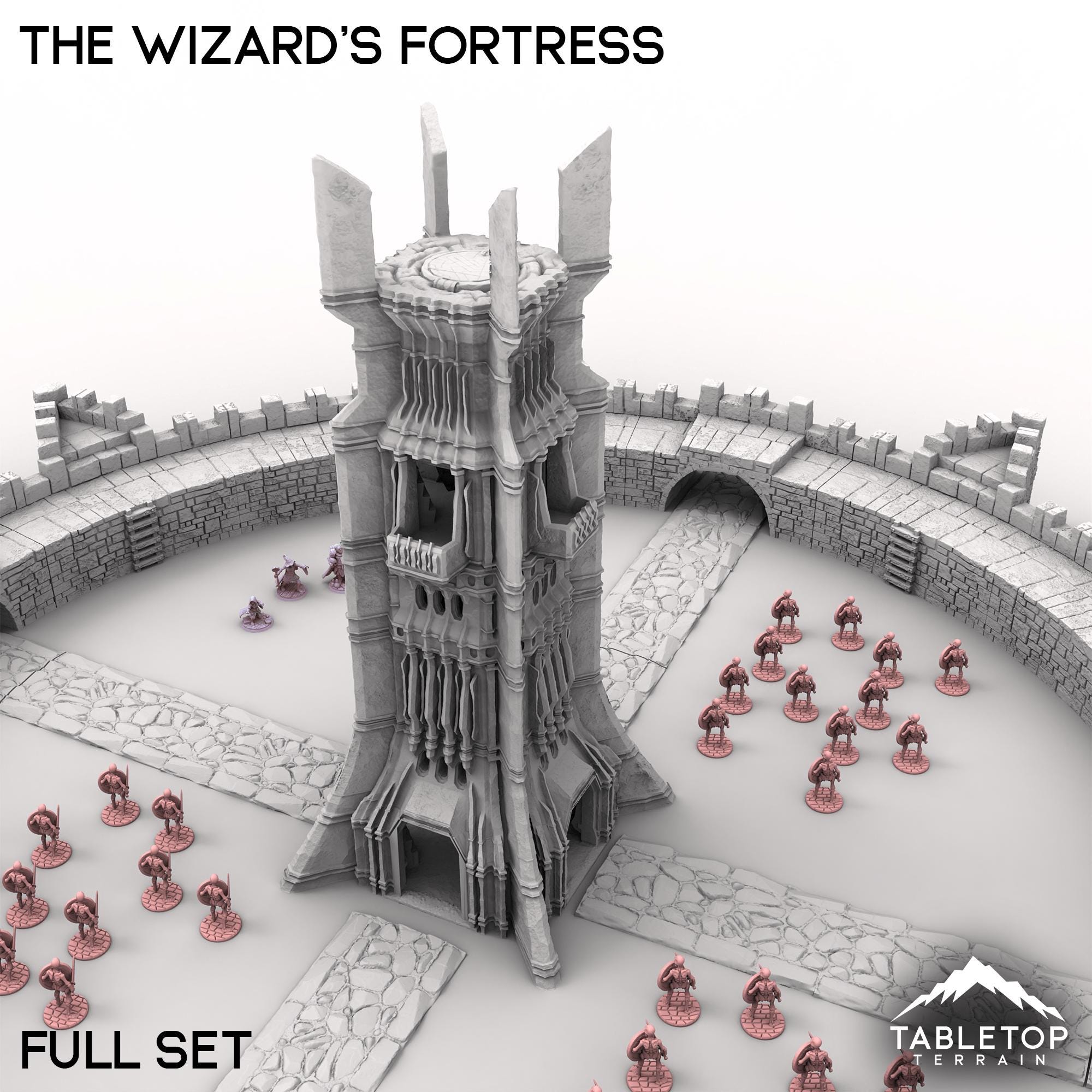 The Wizard's Fortress - Tabletop Terrain High Fantasy DND 25mm 28mm ...