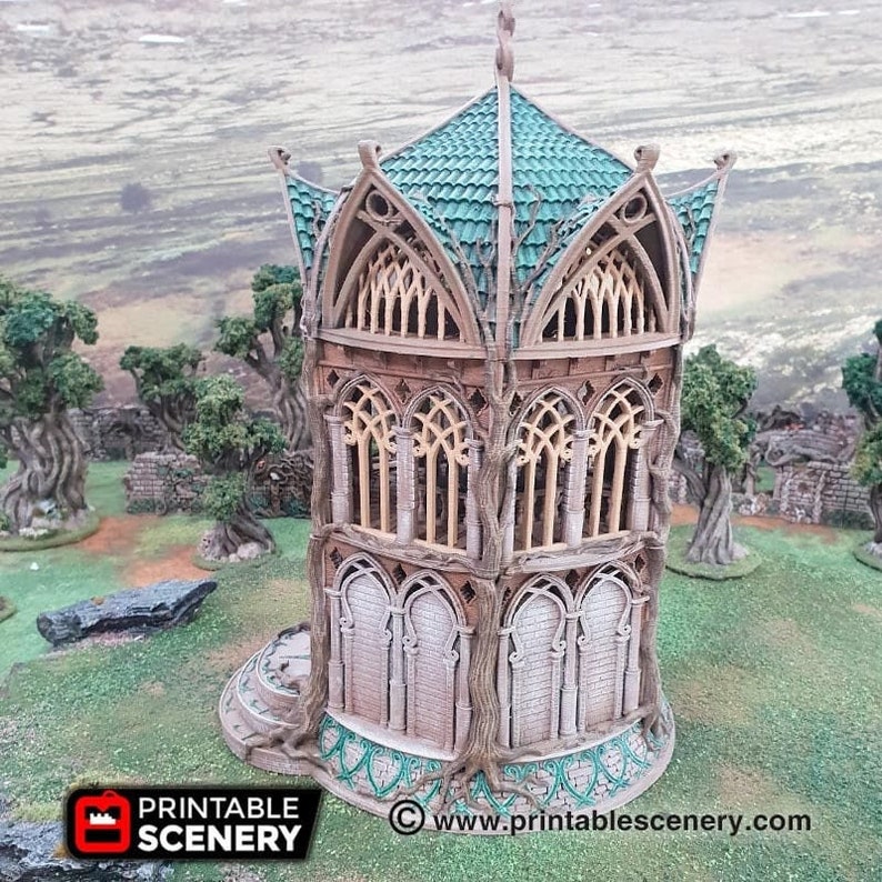 Library of Ithillia - Elven Building - Fantasy Terrain DND Aos Conquest ...