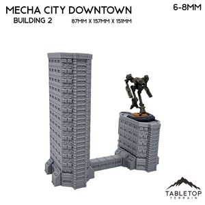 Mecha City Downtown Buildings Bundle 1 6mm 8mm Mech Wargames Tabletop ...