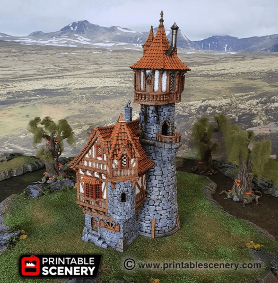 Sorcerer's Tower - Fantasy Tower - Fantasy Terrain DND Aos Conquest ...