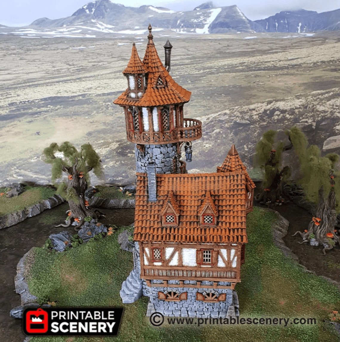 Sorcerer's Tower - Fantasy Tower - Fantasy Terrain DND Aos Conquest ...