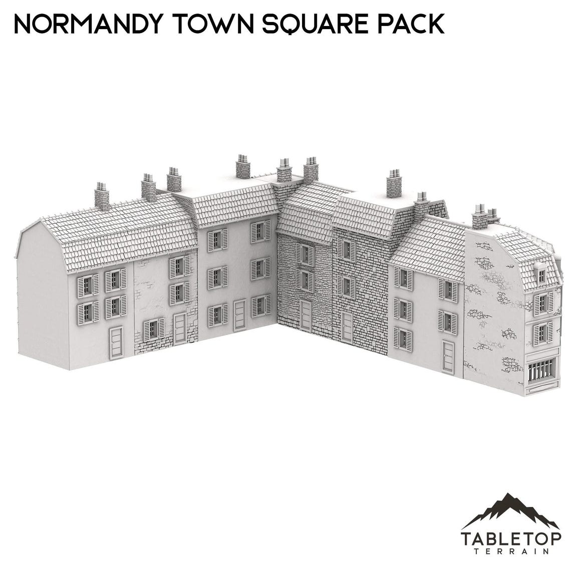 Normandy Town Square Pack - WWII Terrain Wargame Tabletop Terrain ...