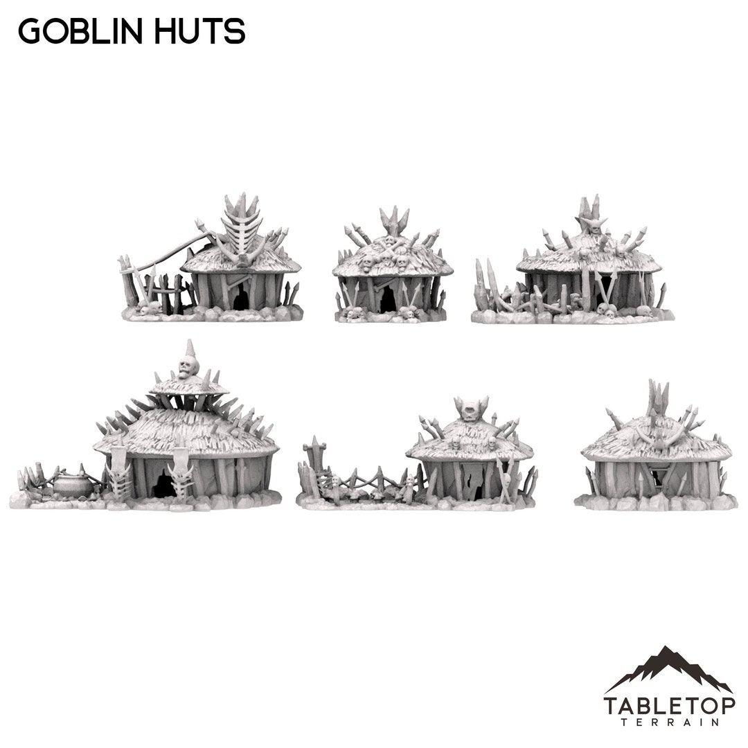 Goblin Huts - DND Aos Pathfinder Conquest Miniatureland Tabletop ...